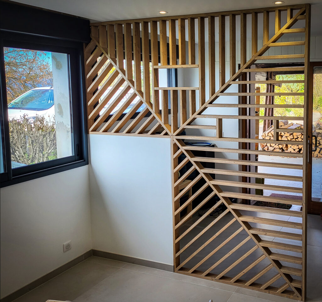 Claustra en bois design et ajouré | HDMA | Menuiserie Agencement Intérieur | Annecy, Haute-Savoie